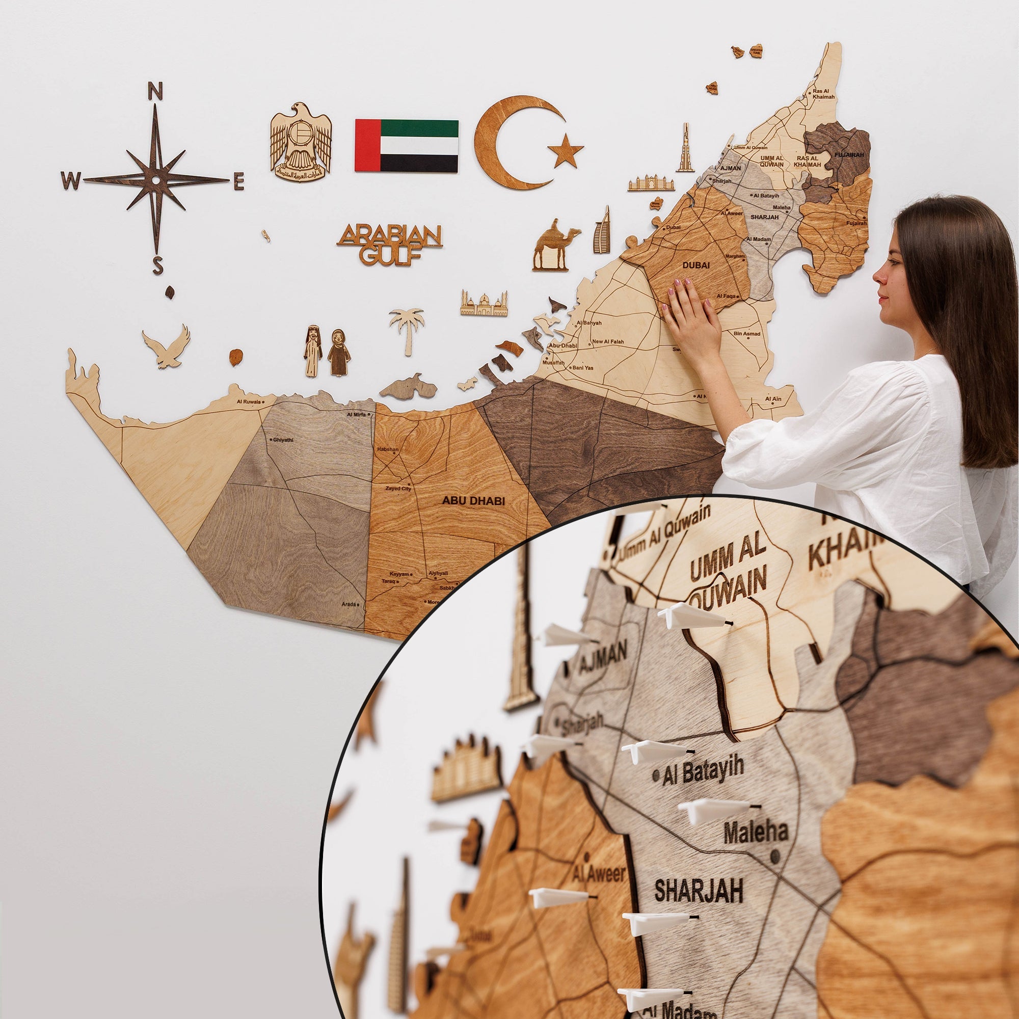 3D Wooden UAE Maps - Premium Gifts & Wall Decor | UAE Delivery – Enjoy ...
