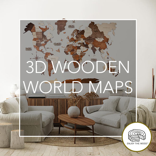 3D Wooden World Maps Collection - Premium Wall Decor & Gifts | UAE ...